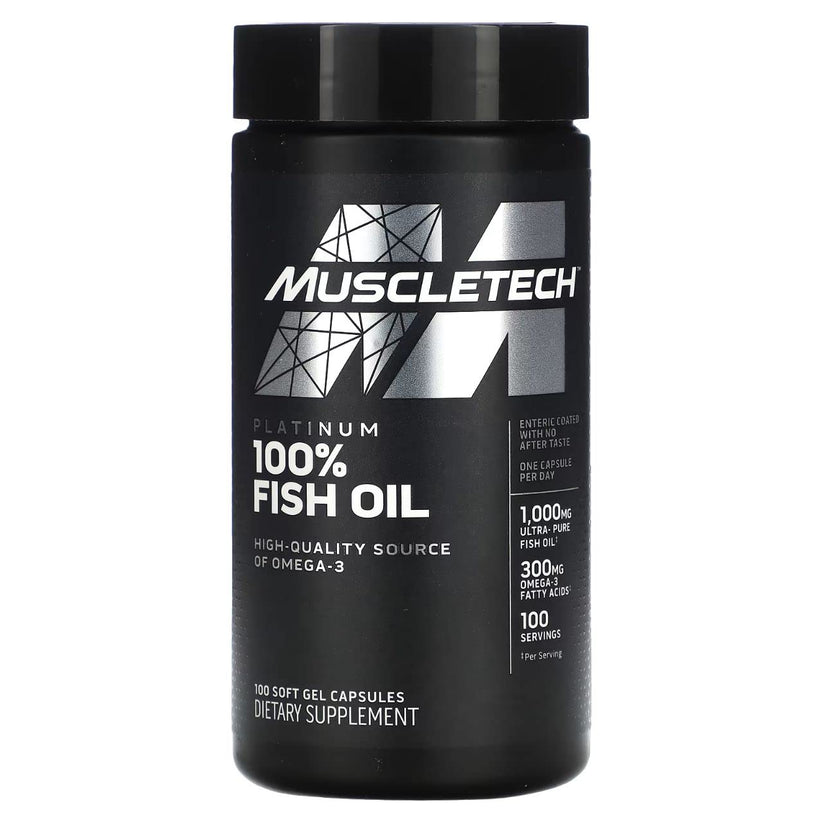Muscletech 100% Fish Oil (100 softgel capsules) – The Protein Store